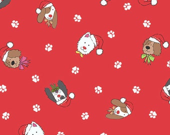 Christmas Dog Fabric | Etsy