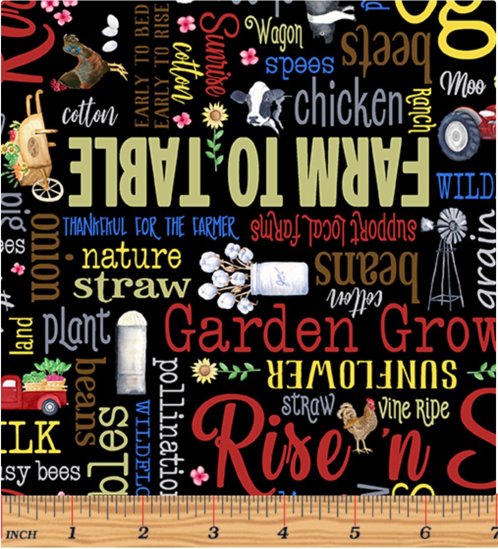 Fabric Craft Supplies & Tools Country Fabric Farm Fabric Farmer Fabric ...