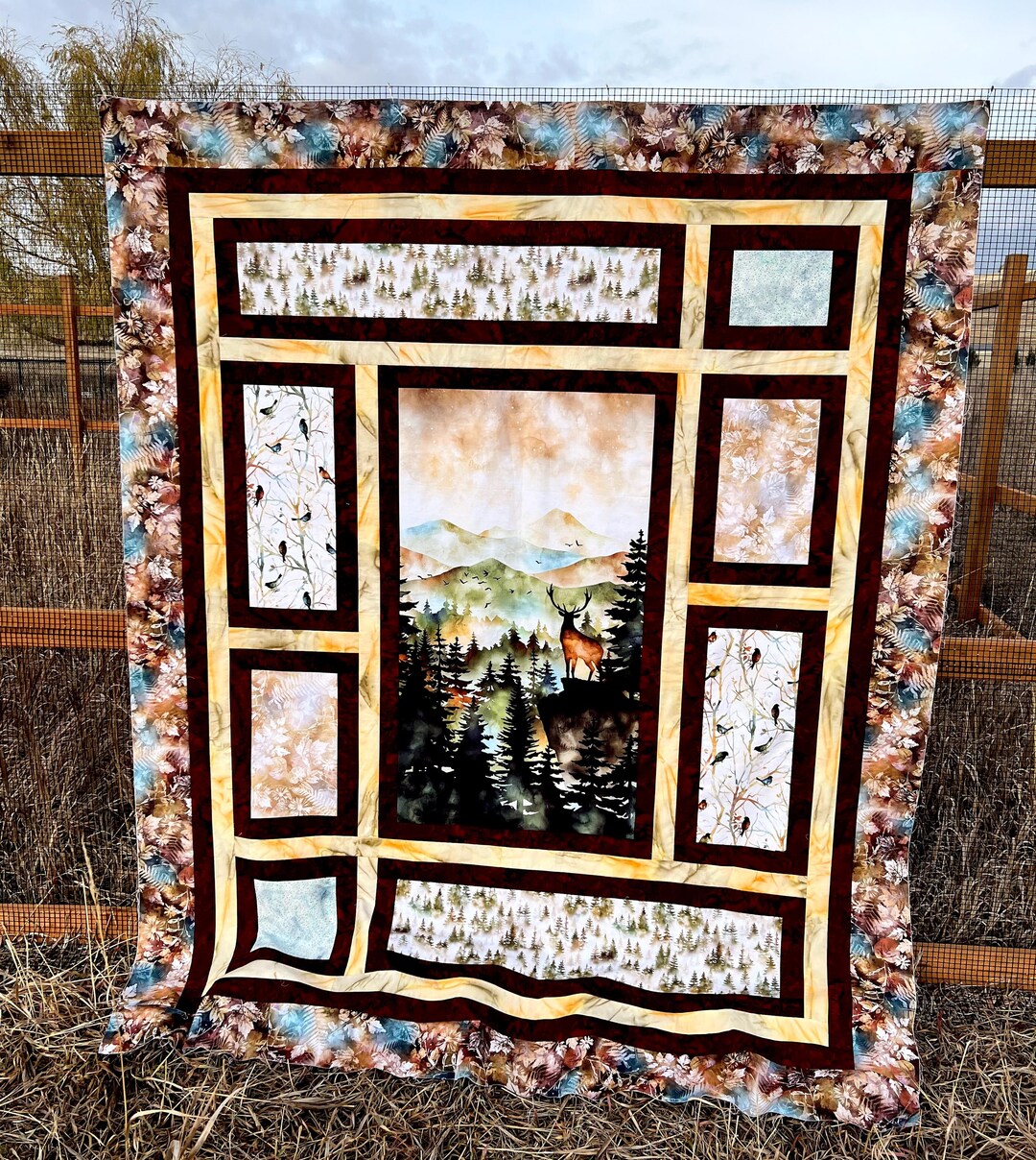 Nature Quilt Kit, A Panel Quilt Kit, Picture That Pattern, Mystic ...