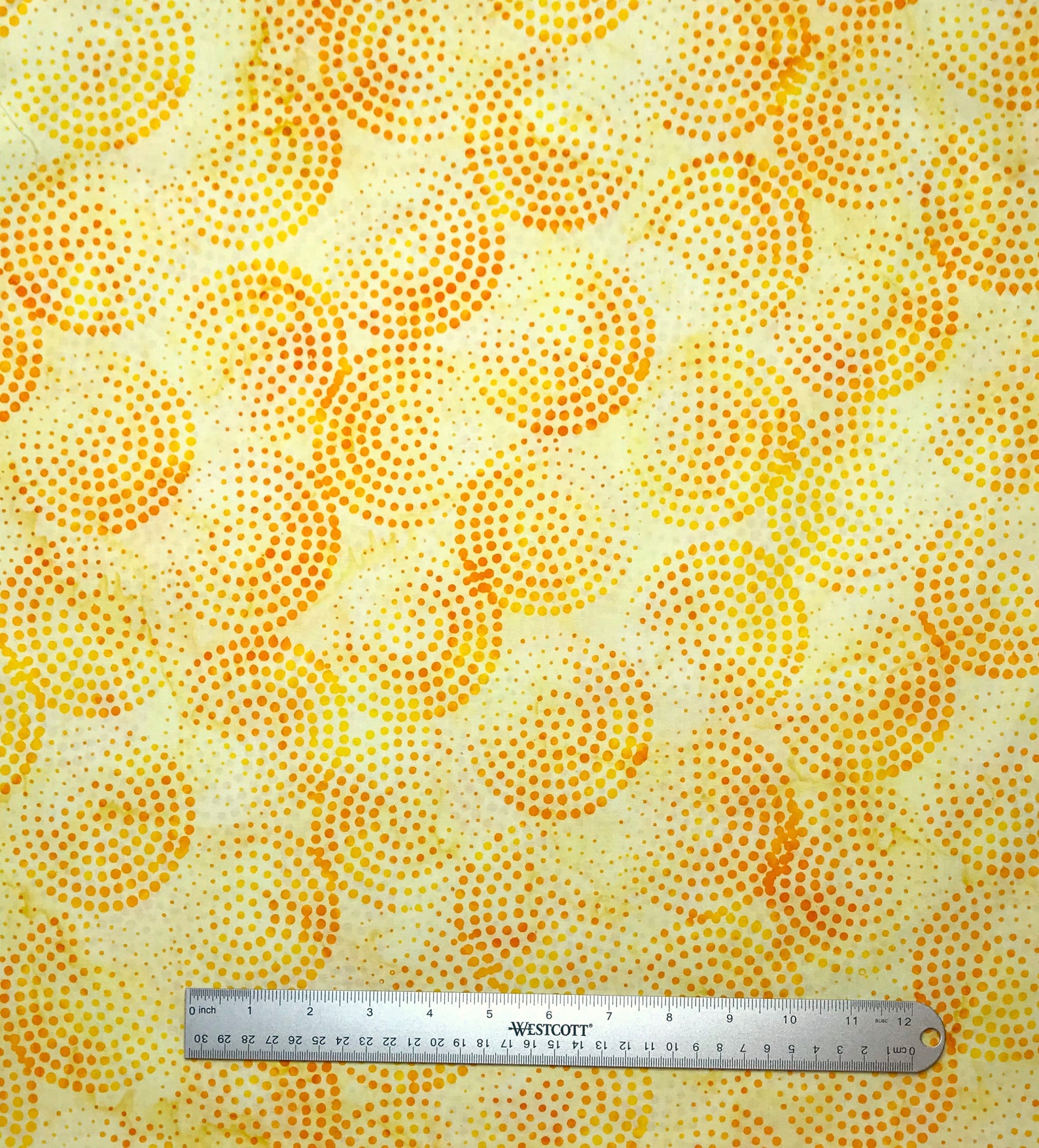 Polka Dot Fabric Yellow Orange Batik Fabric Bali Batiks | Etsy