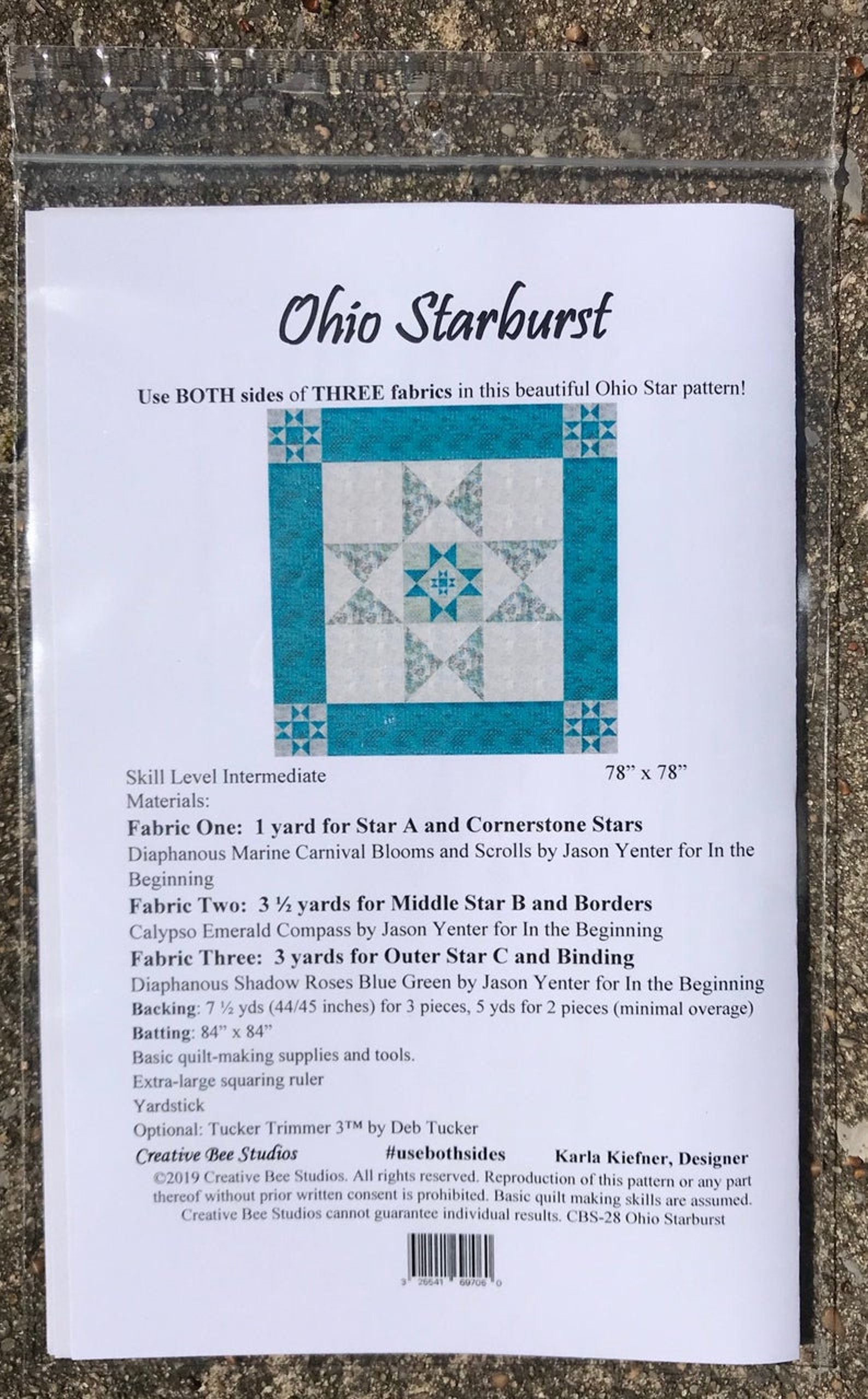 Quilt Pattern Ohio Starburst Use Both Sides Intermediate | Etsy