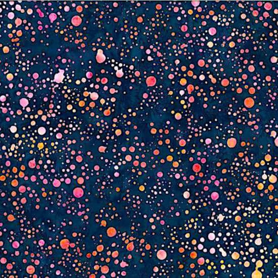 Batik, Polka Dot Batik Fabric, up With the Sun, Blooms, Dot Fabric, Dot ...