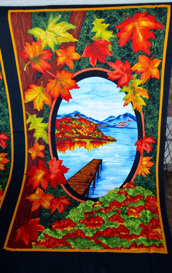 Fall Fabric Panel Fall Reflections Fabric Panel Fall | Etsy