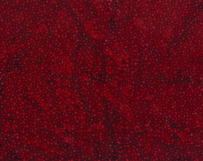 Batik Fabric, Red Batik Fabric, Bali Red, Batik Dots, Bali Chops Red ...