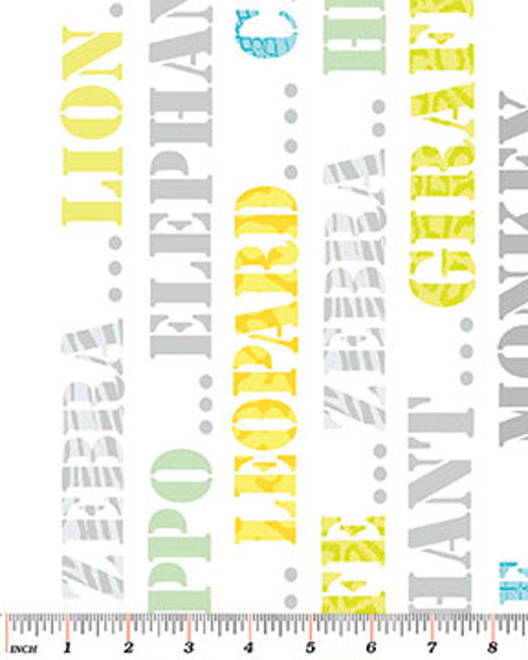 Animal Fabric, Word Fabric, Safari Fabric, Safari Playground, Animal ...