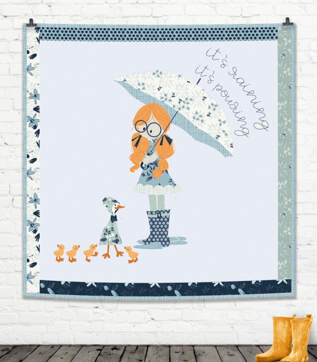 Quilt Pattern, Blue Goose, Rainy Days, Appliqué Quilt Pattern ...