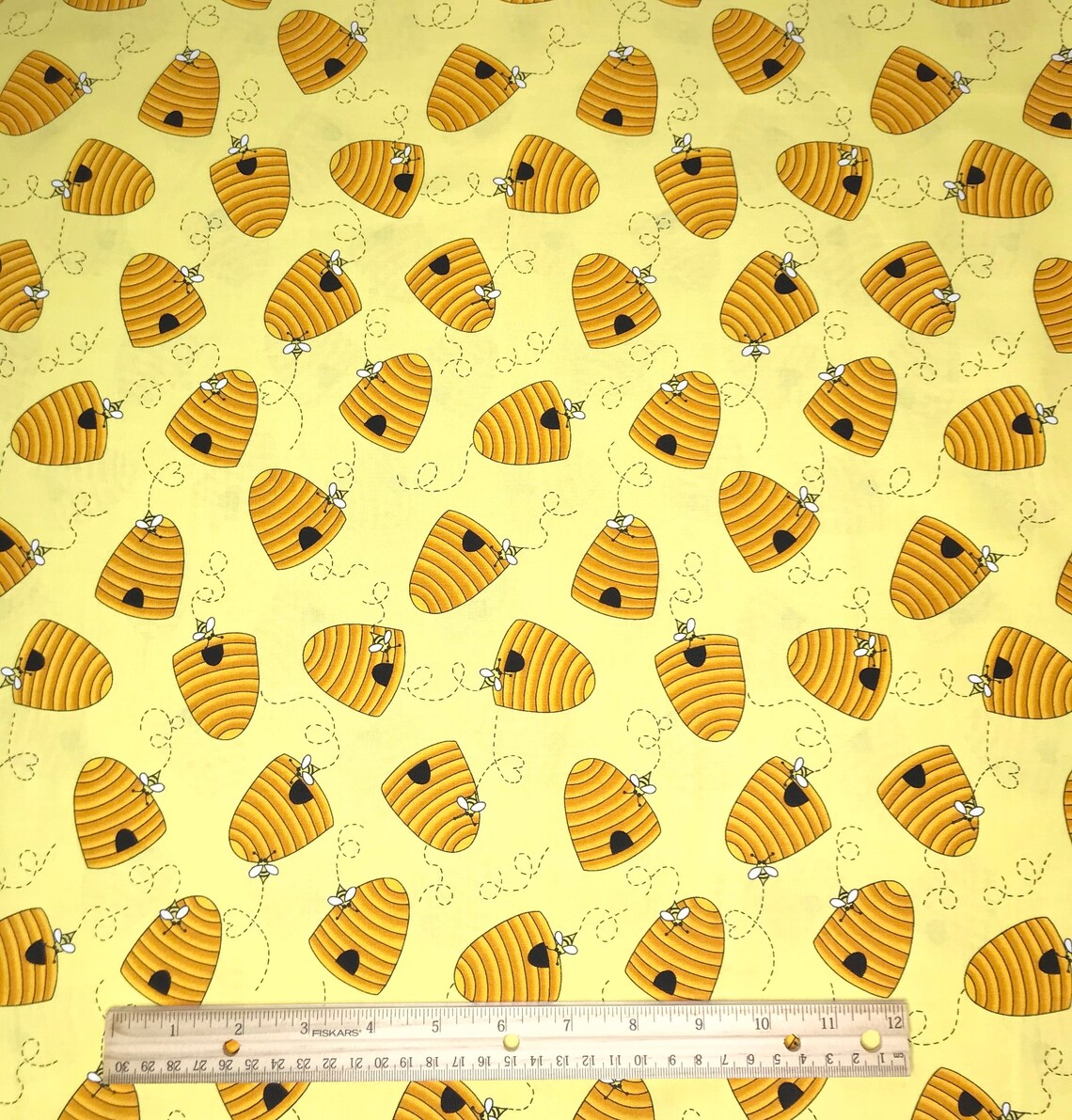 Bee Fabric, Beehive Fabric, Sunflowers and Honey, Beehive Sunshine ...
