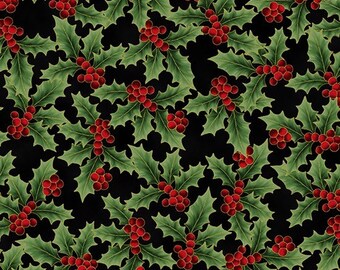 Holly Berries Fabric - Etsy
