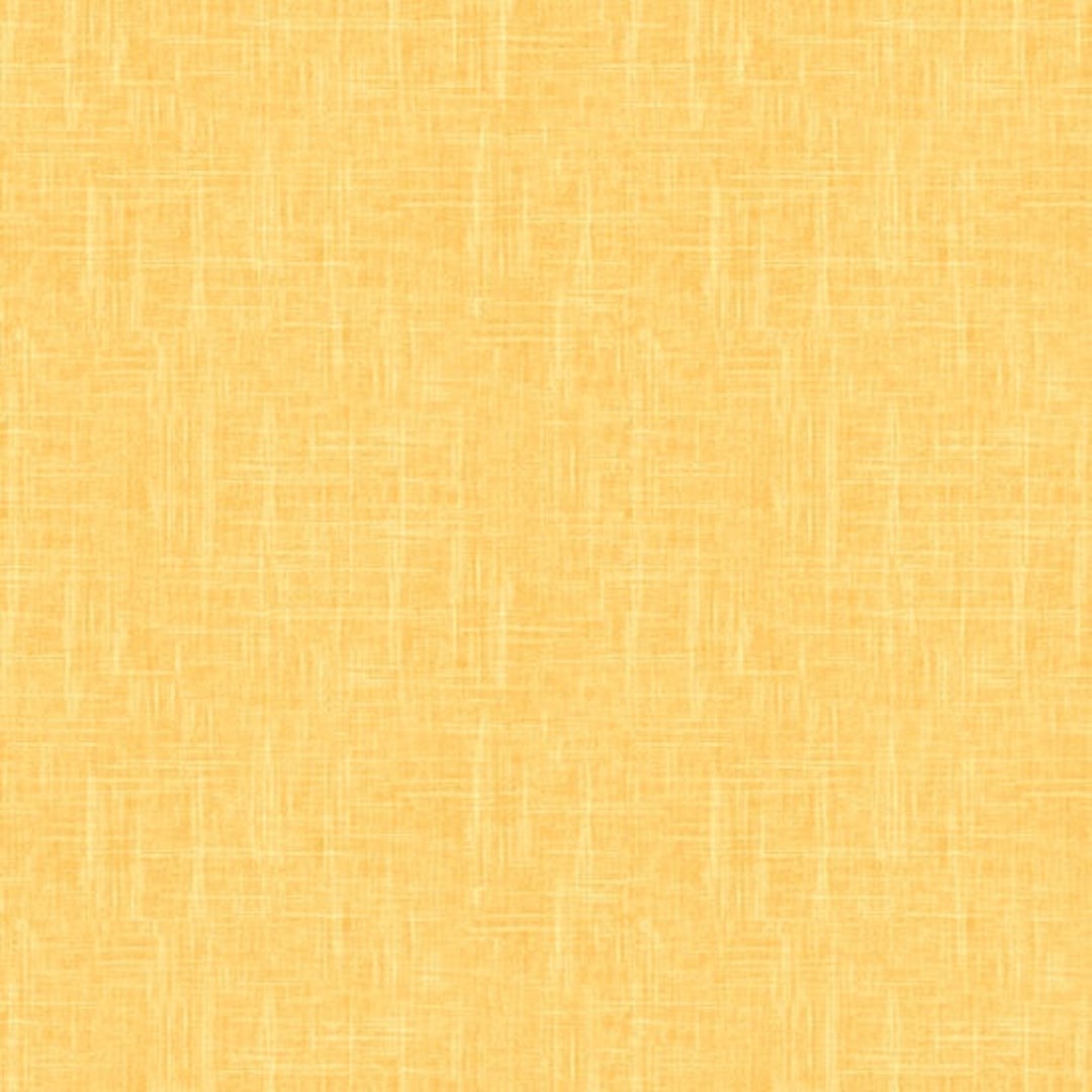 Yellow Fabric, Solid Cotton Fabric, Tangerine, Linen Texture Fabric ...