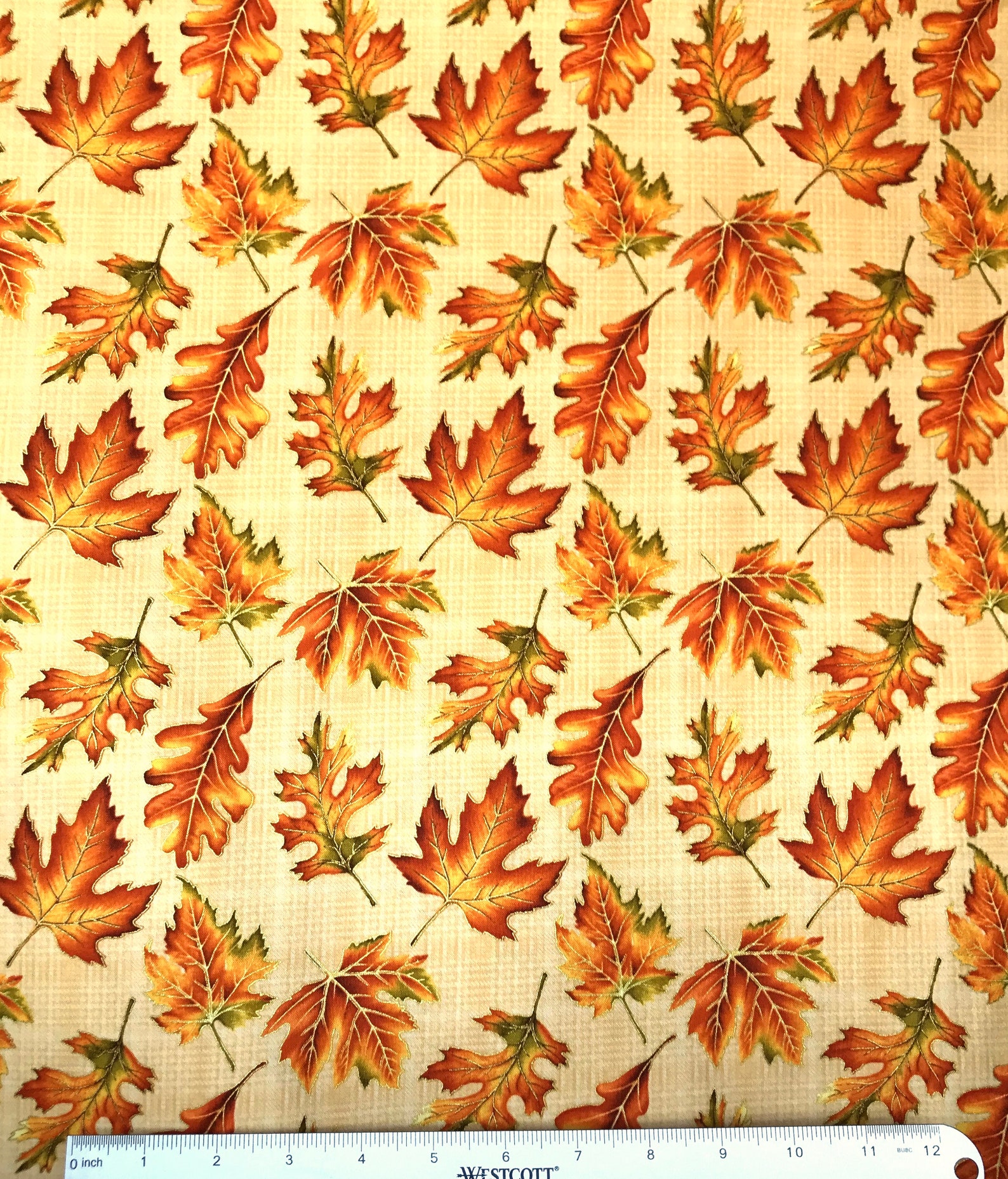 Leaf Fabric Autumn Elegance Fall Fabric Autumn Fabric | Etsy