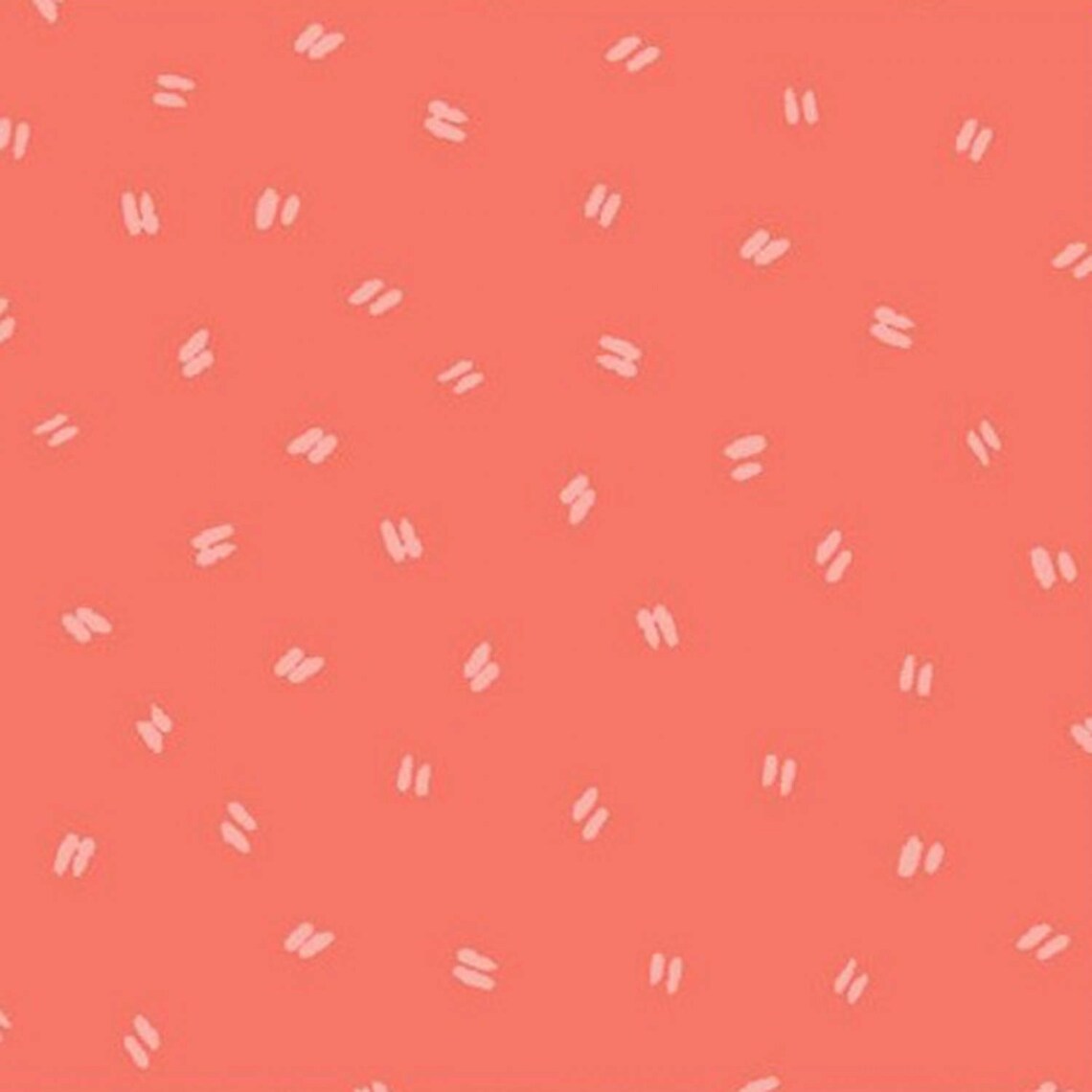 Coral Fabric, Peach Dashes, Geometric Fabric, Dash Fabric, Bunny Dashes ...