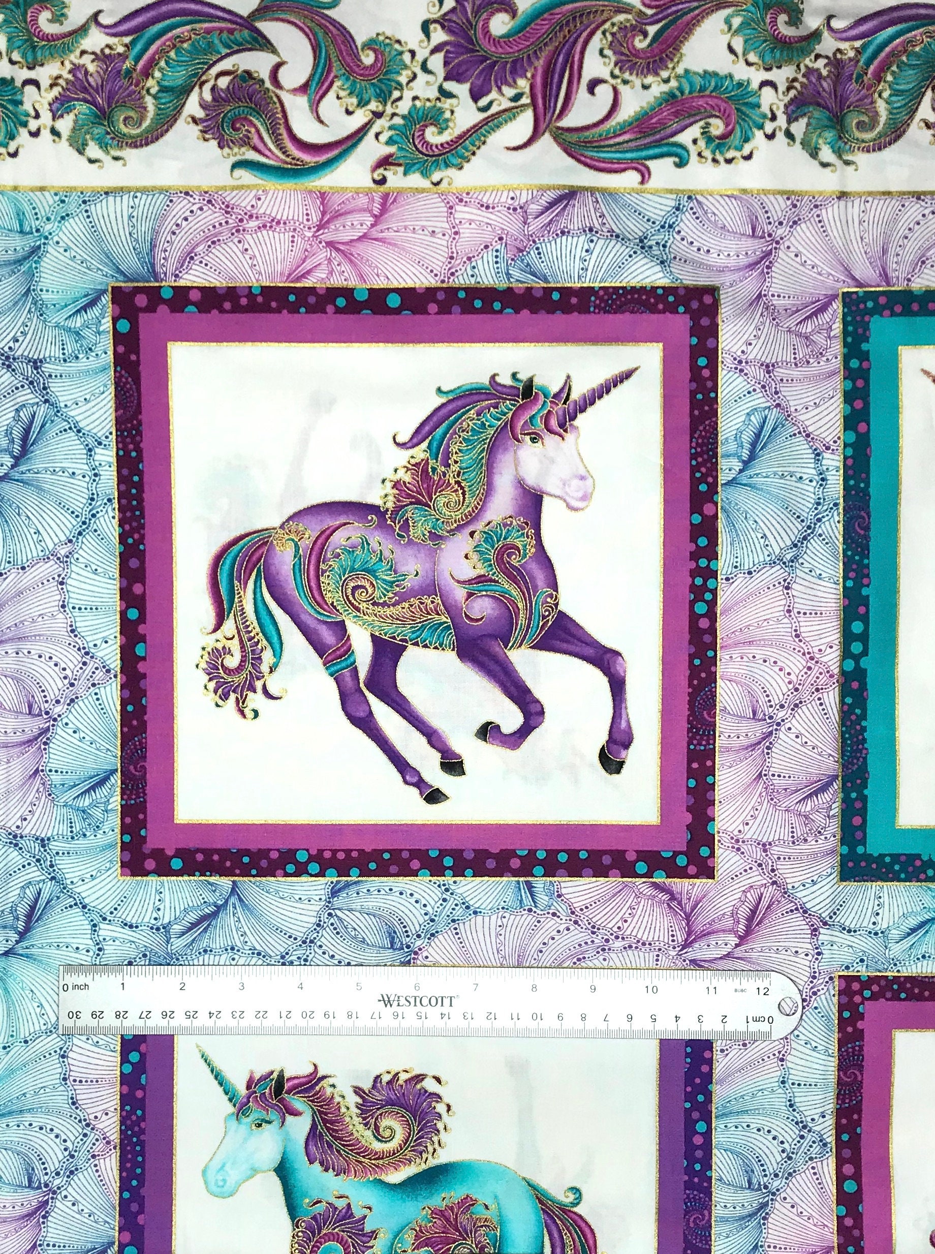 Einhorn Stoff Einhorn Panel Stoff-Panel glauben An | Etsy