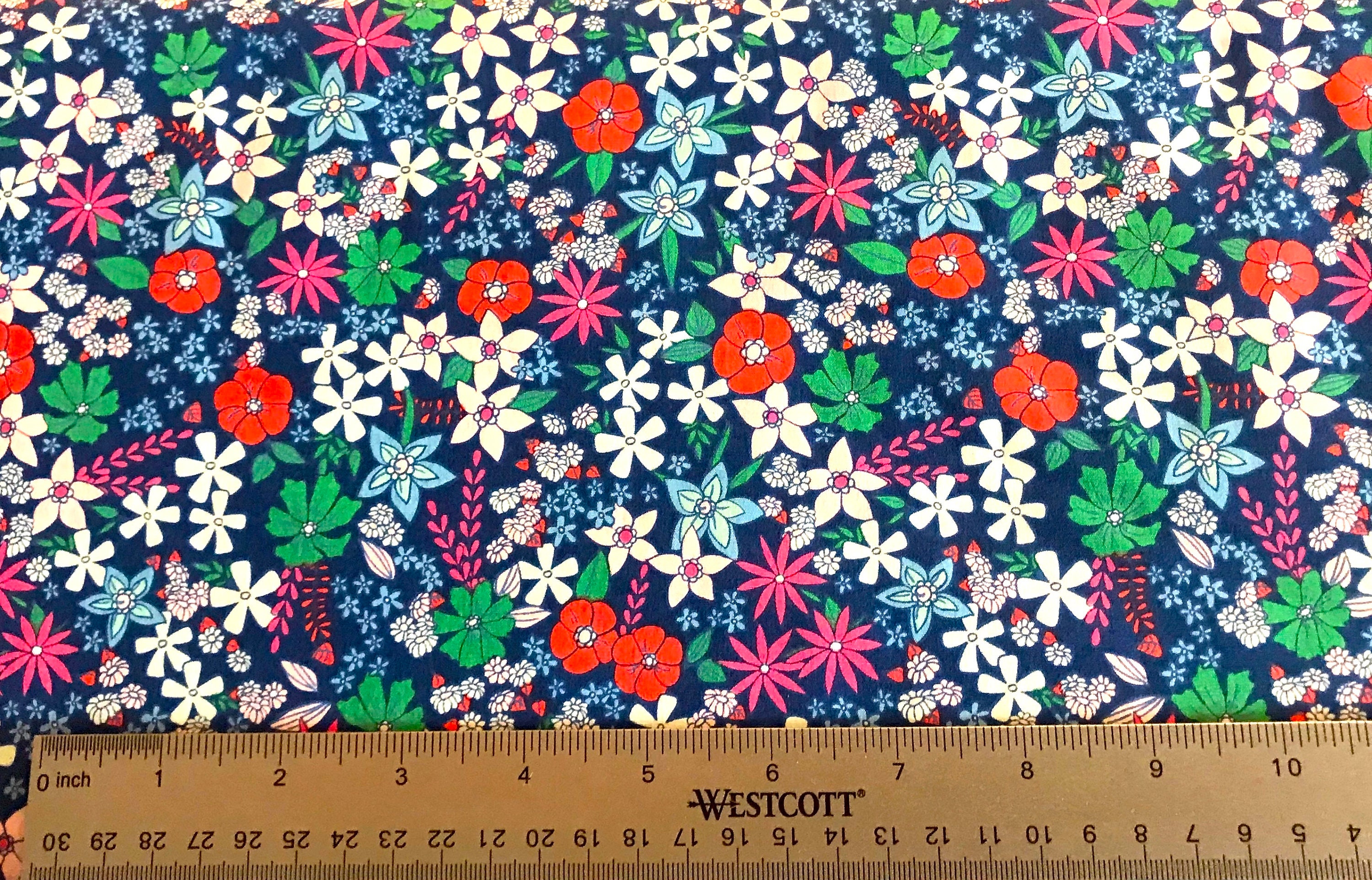 Floral Fabric, Wildflower Fields, Small Floral Fabric, Flowerette ...