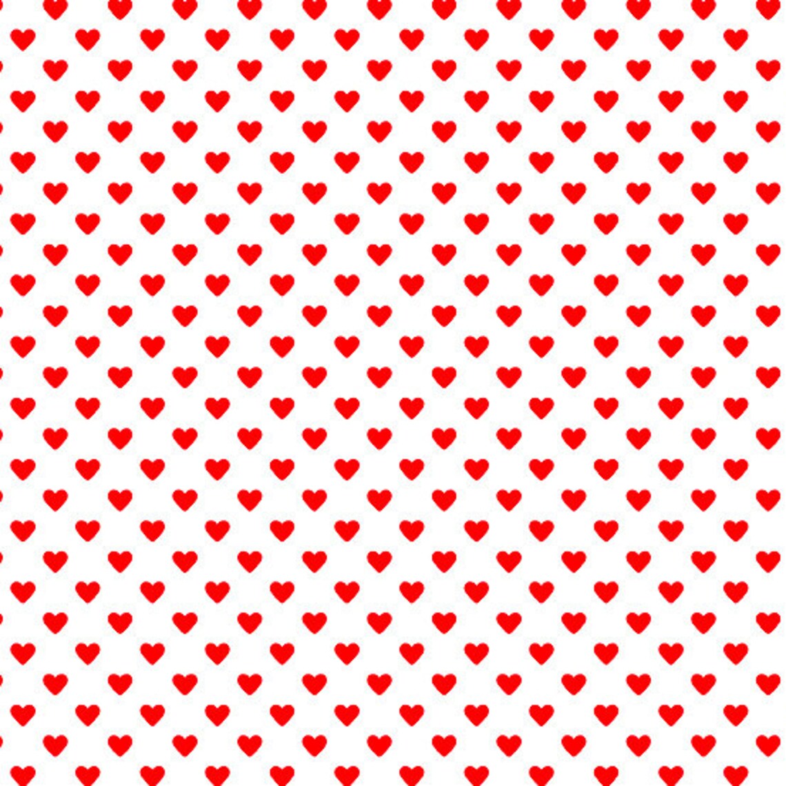 Heart Fabric Romance Fabric Red Hearts on White Love - Etsy