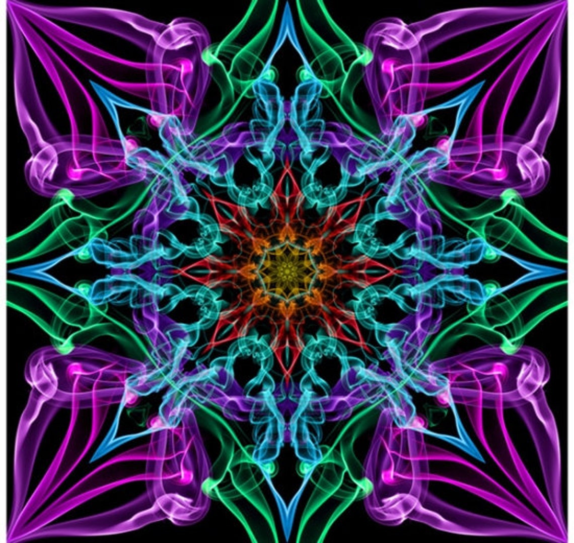 Floral Fabric Fabric Panel Fire Fabric Smoke Fabric Dream | Etsy