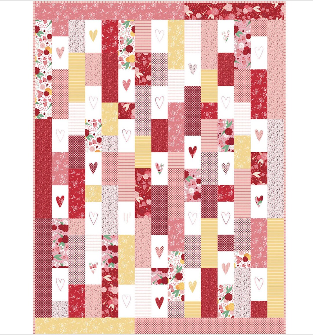 Heart Quilt Pattern, Ladybug Mania, Valentine Quilt Pattern, Heart ...