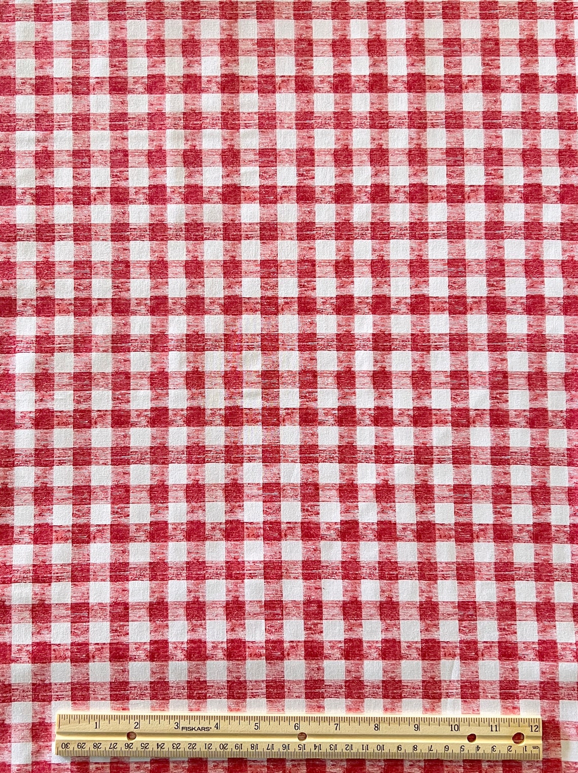 Gingham Fabric, Picnic Fabric, Red Gingham Fabric, the Very Hungry ...