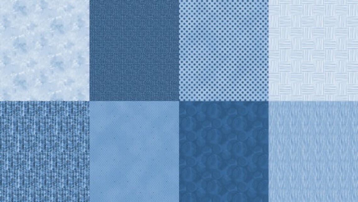 Fat Quarter Bundle Fat Quarter Fabric Fabric Panel Denim - Etsy