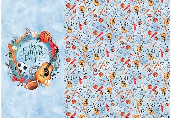 Fathers Day Fabric Fathers Gift Celebrate the Seasons June | Etsy