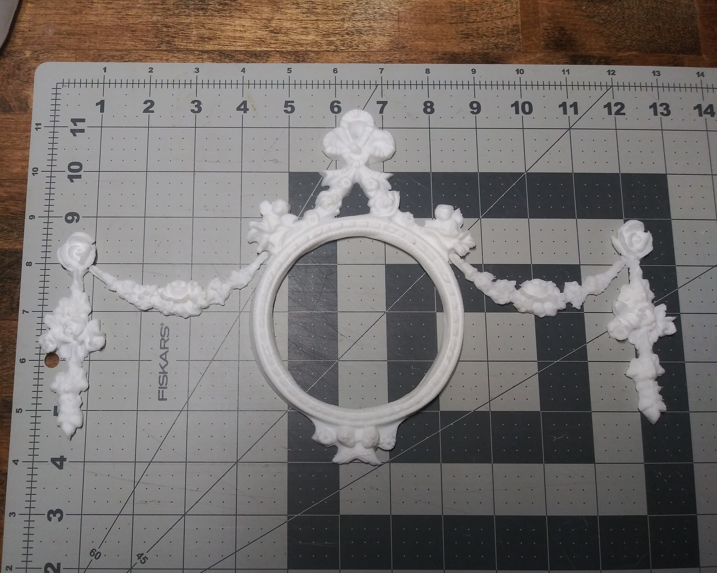 2 Drop Cherub Frame Applique Arrangement - Etsy