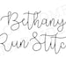 Bethany Script 3inch Bean Stitch Font A-Z, Cursive Run Stitch Font ...
