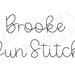 Brooke Script 2inch Bean Stitch Font A-Z, Cursive Run Stitch Font ...