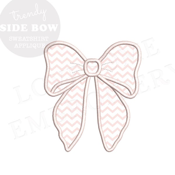 Side Bow Sweatshirt Applique - Etsy