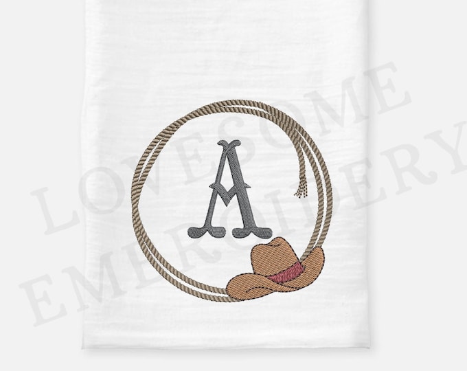 Rope Frame Border Machine Embroidery Design - Country Western Cowboy ...