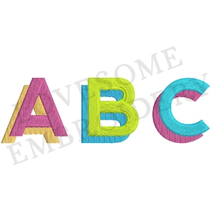 Shadow Monogram 3inch BX Font A-Z Machine Embroidery Font Digital ...