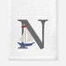 Sail Boat Monogram 4inch Embroidery Font, Nautical Machine Embroidery ...