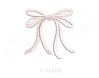 Charming Bow Three Big Sizes Machine Embroidery Design, Lovely Bows ...