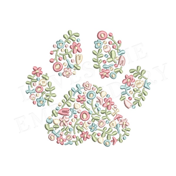 Paw Print Embroidery - Etsy