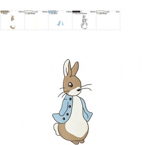 Peter Rabbit 7inch Machine Embroidery Design Digital Download Lovesome ...