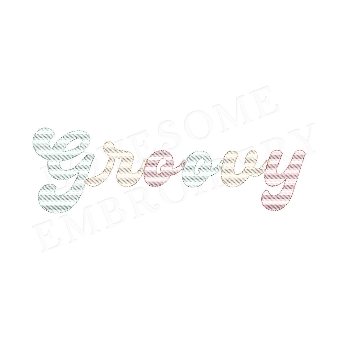Groovy Script 2inch Quick Stitch Font A-Z Machine Embroidery Font ...