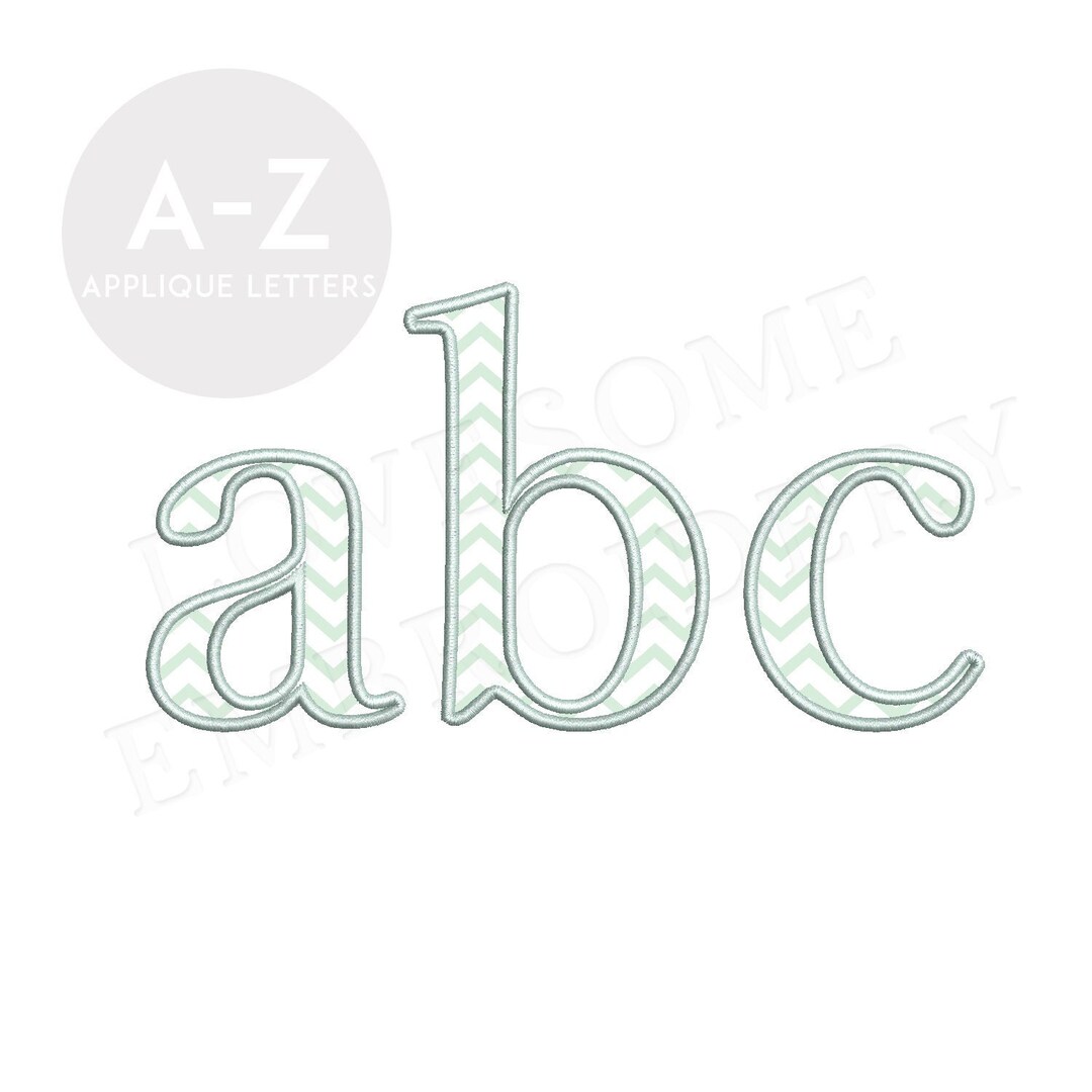 Applique Lowercase 5inch Embroidery Letters Matching With Peter Rabbit ...