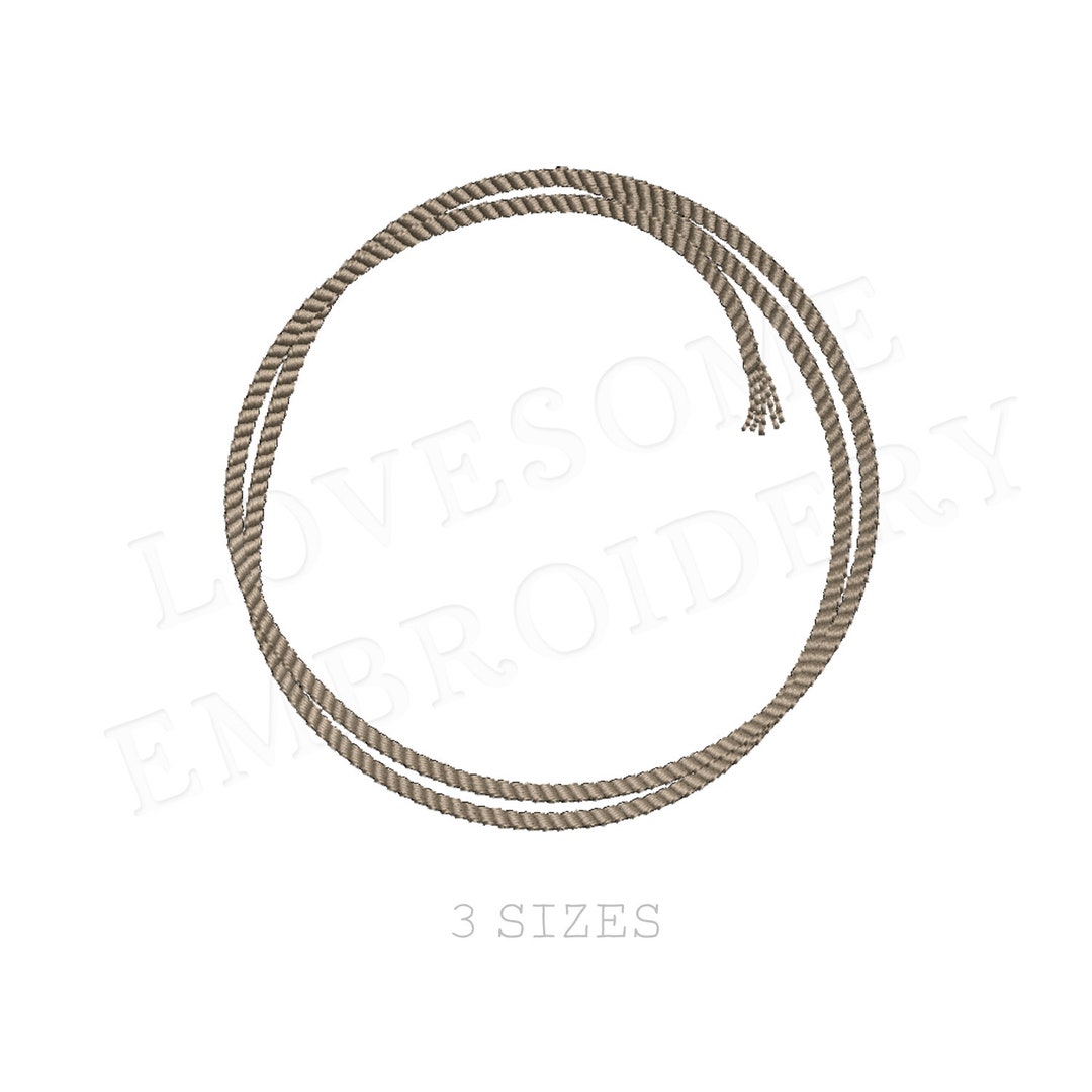 Cowboy Rope Frame Multisize Embroidery Design, Western Machine ...