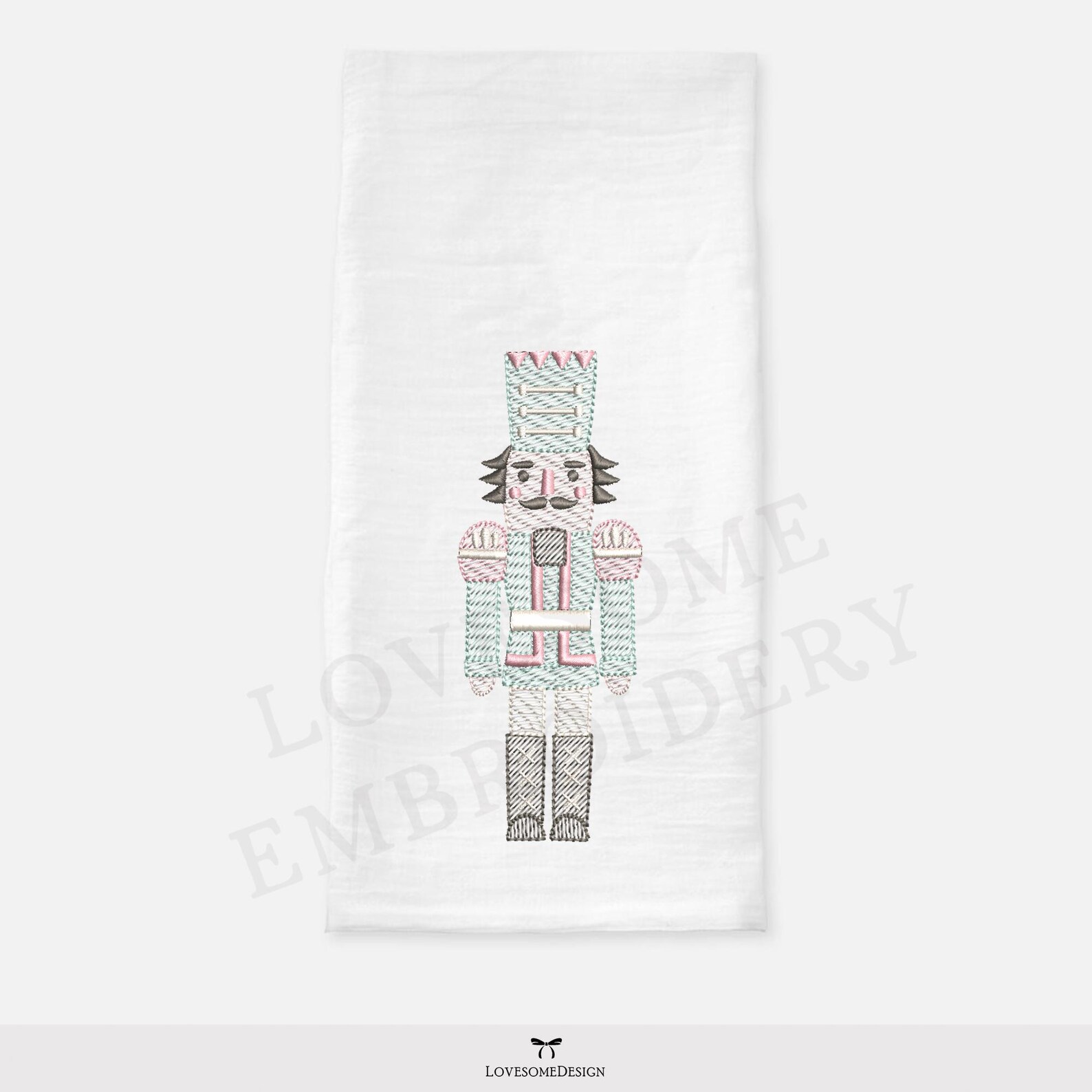 Pastel Nutcracker Quick Stitch 4x4 Fill Stitch Embroidery Design ...
