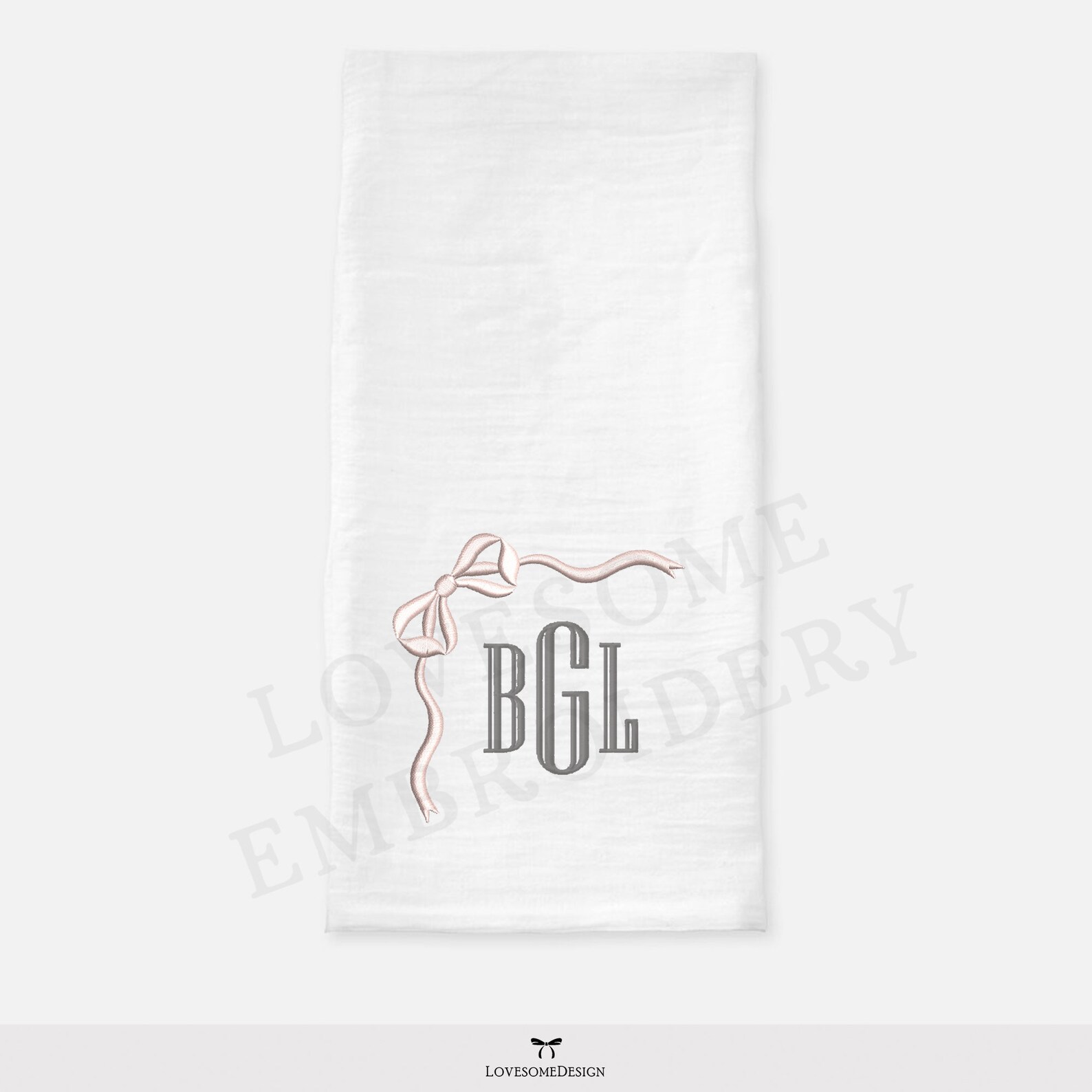 Romance Corner Bow Five Sizes Machine Embroidery Design, Lovely Mini ...