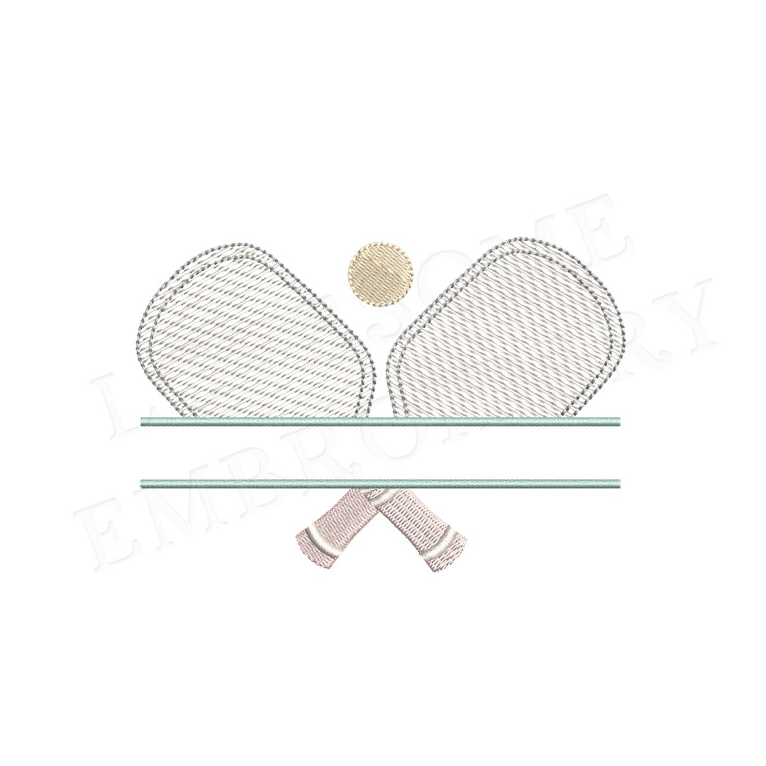 Pickleball Split 5inch Quick Stitch Embroidery Design, Sports Machine ...