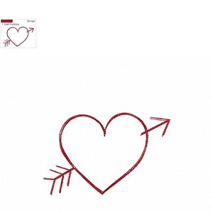 Multisize Heart Three Sizes Valentines Day Machine Embroidery Design ...