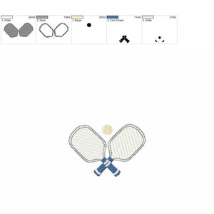 Pickleball Quick Stitch 3inch Embroidery Design, Sports Machine ...