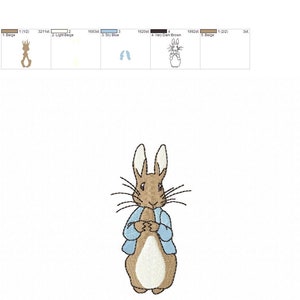 Peter Rabbit 4inch Machine Embroidery Design Digital Download ...