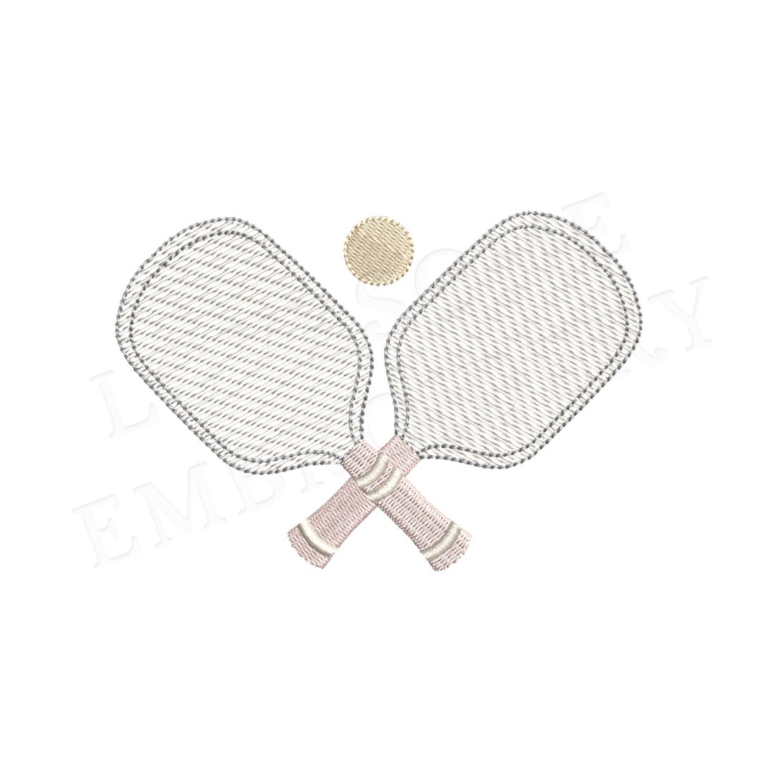 Pickleball Quick Stitch 2inch Embroidery Design, Sports Machine ...