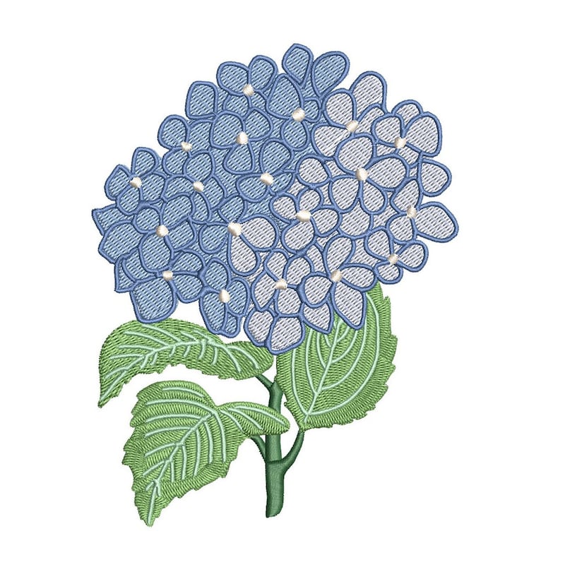 Hydrangea Embroidery - Etsy