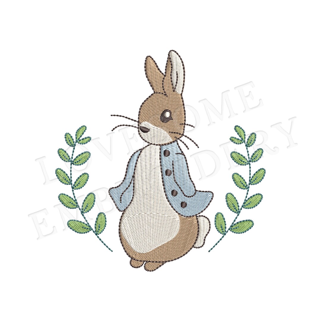 Peter Rabbit Wreath 6inch Machine Embroidery Design Digital Download ...