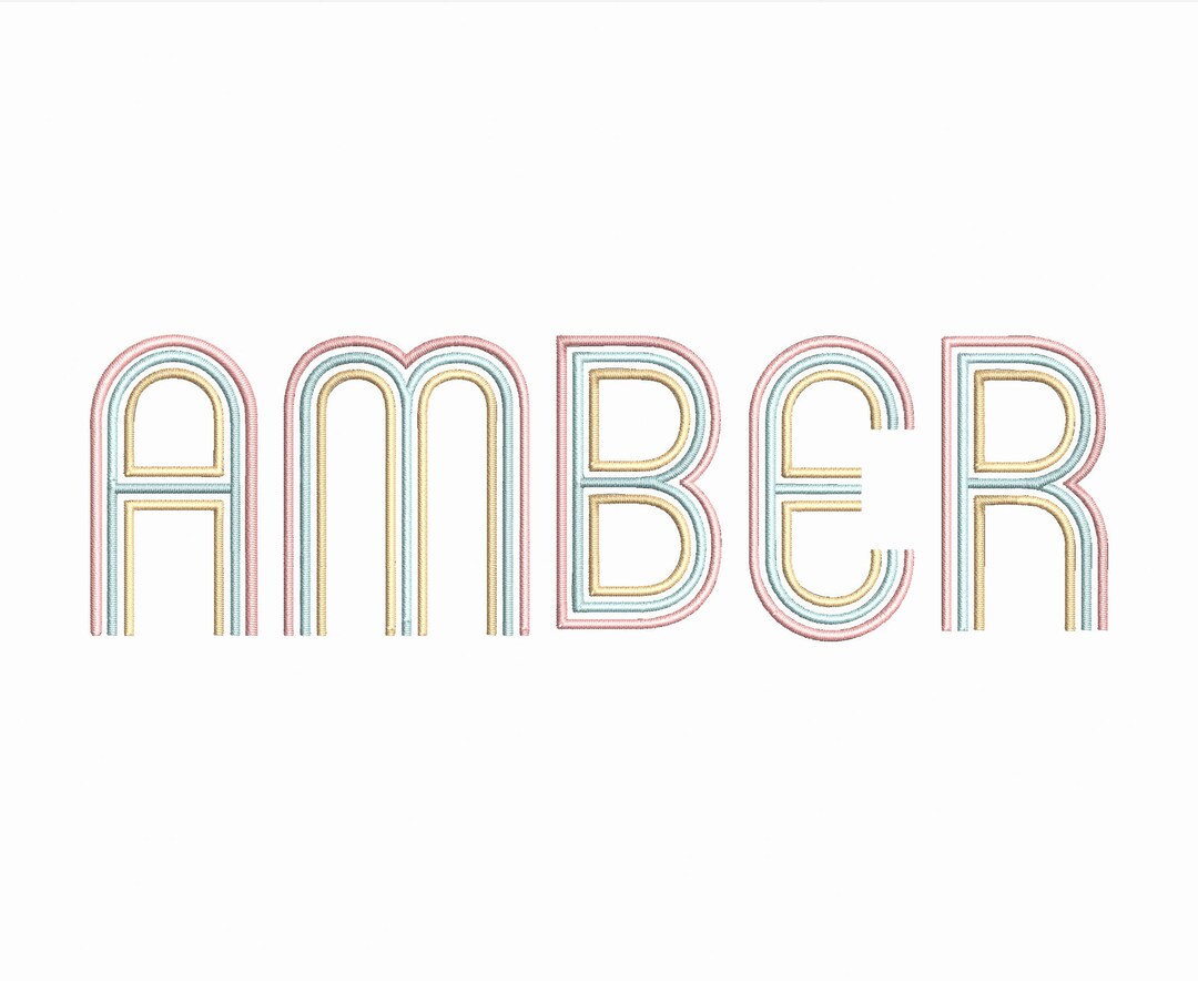 Amber Monogram 3inch BX Font A-Z Machine Embroidery Font Digital ...