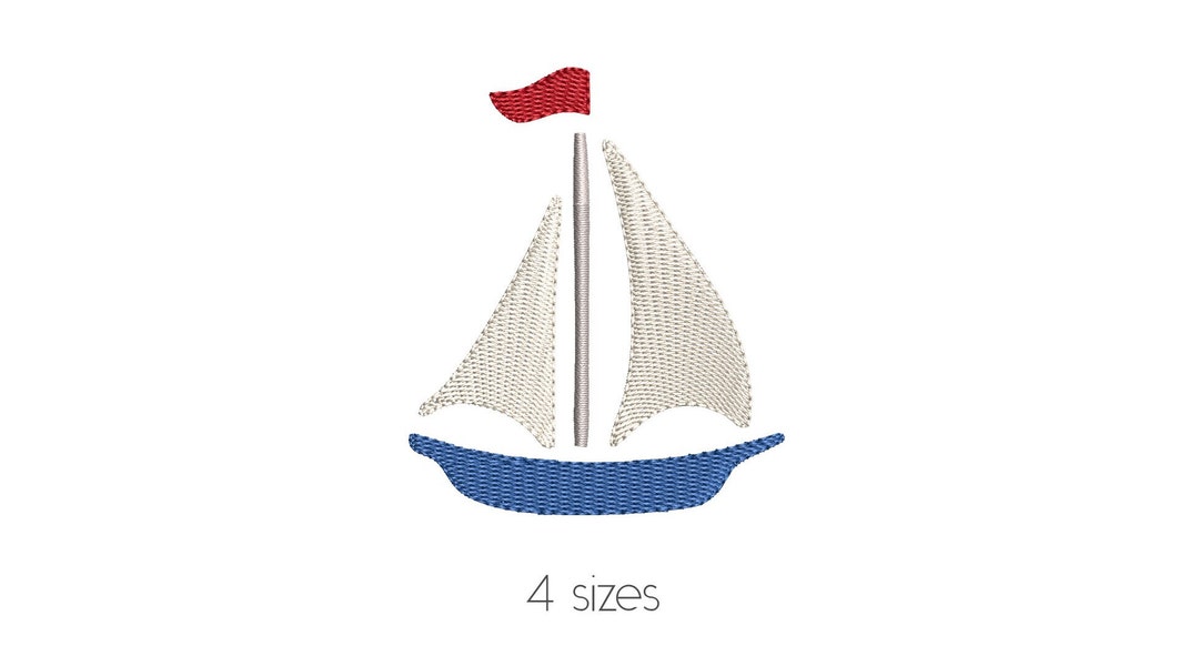 Sail Boat Mini Embroidery Design Multisize, Nautical Machine Embroidery ...