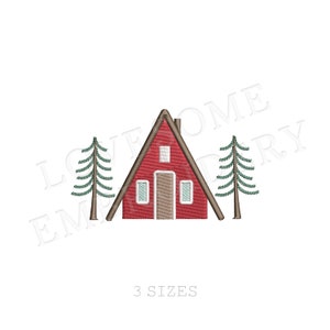 A Frame Cabin Big Multisize Embroidery Design in Three Sizes, Christmas ...