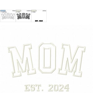 Mom 5x7 Puff Stitch Machine Embroidery Design, Puff 3D Foam Mothers ...
