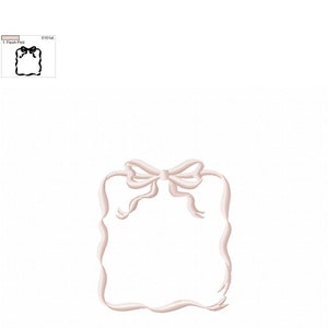 Bow Frame 4x4 Two Sizes Machine Embroidery Design, Lovely Bow Frame ...